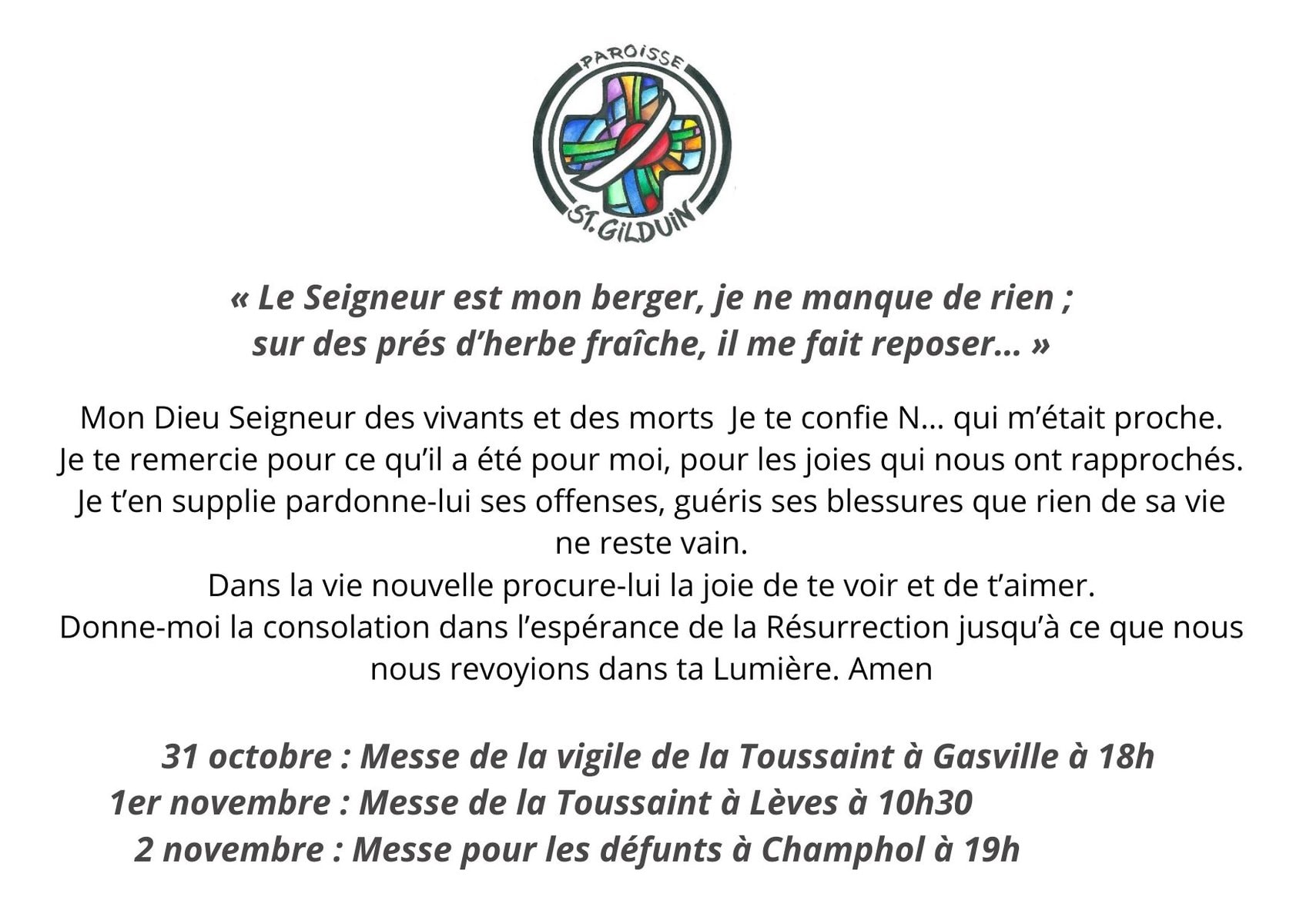 Fêter la Toussaint et honorer nos défunts – Diocèse de Chartres